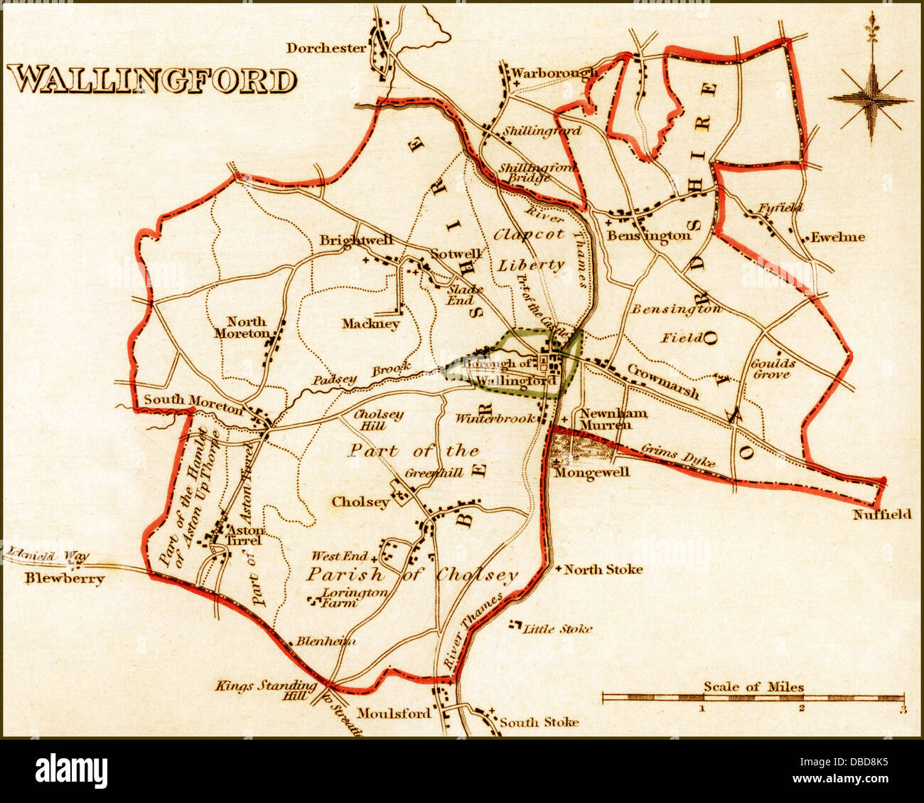 Old oxfordshire map hi-res stock photography and images - Alamy