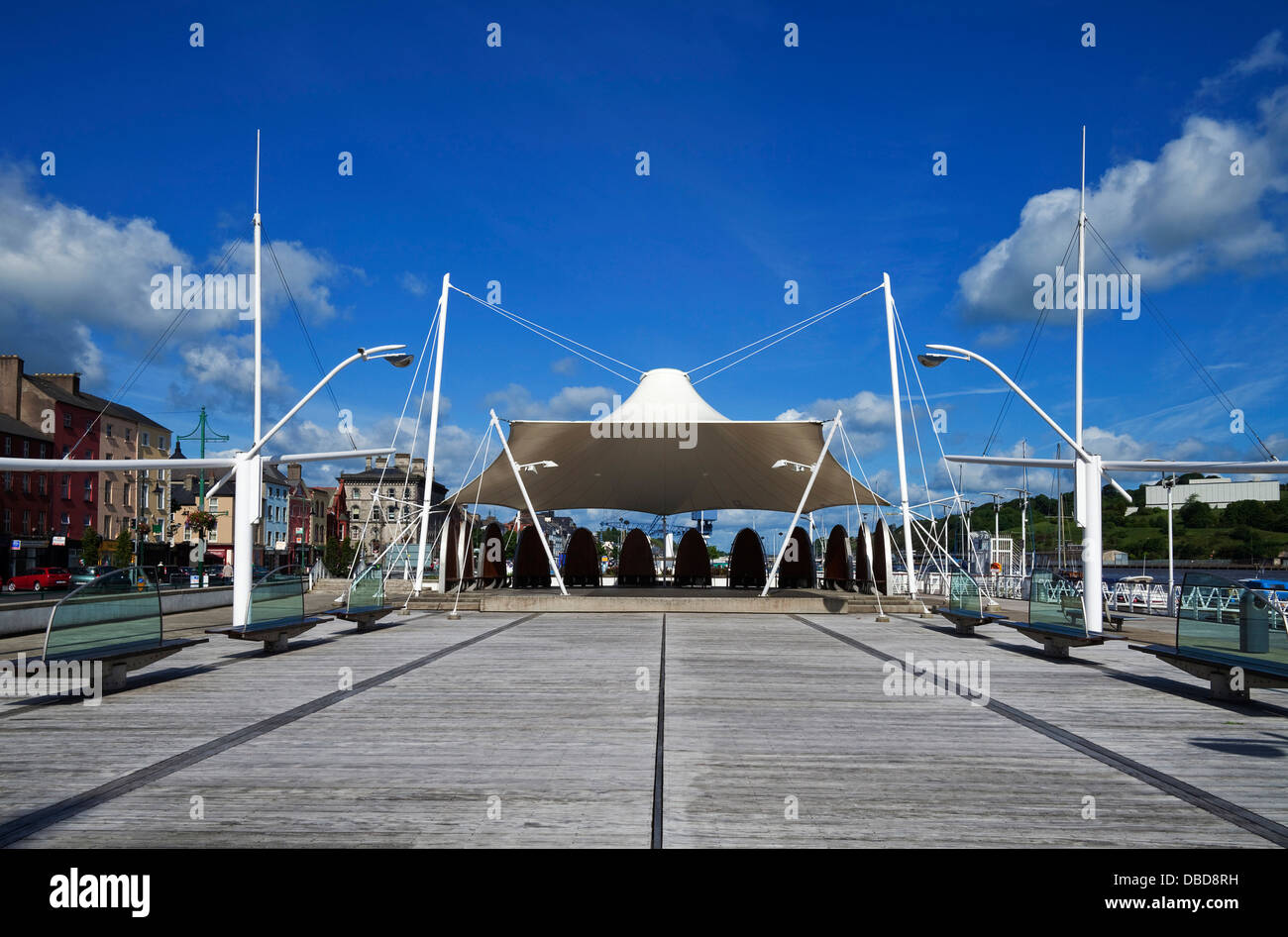 Covered performance area, designed on bow structure and shields of the ...