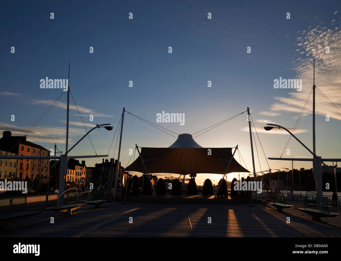 Covered performance area, designed on bow structure and shields of the ...