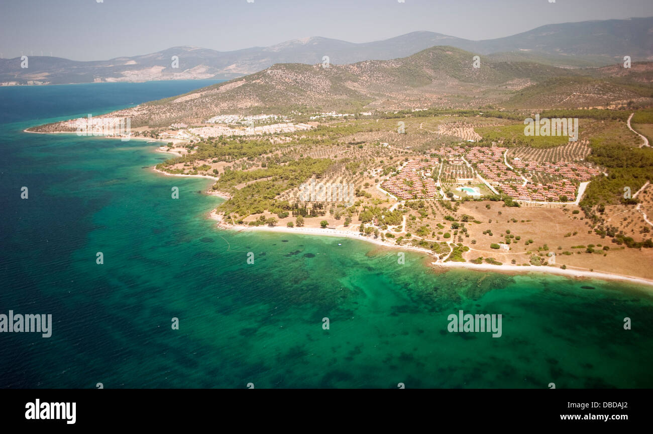 Aerial view of Güllük Bay Turkey Stock Photo - Alamy
