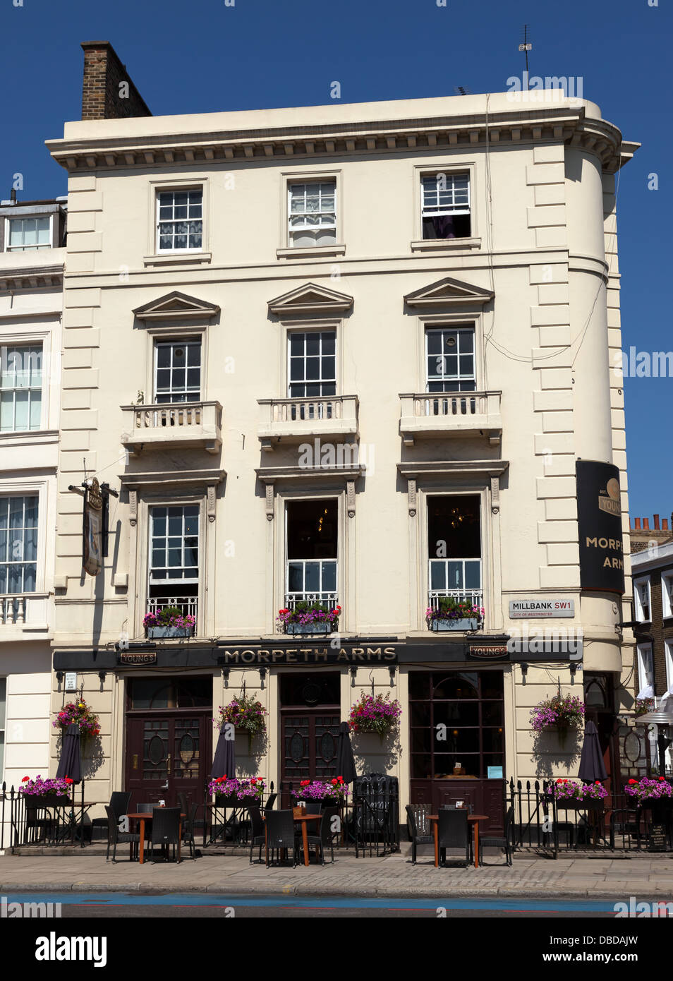 View of the Morpeth Arms, Milbank, London Stock Photo - Alamy