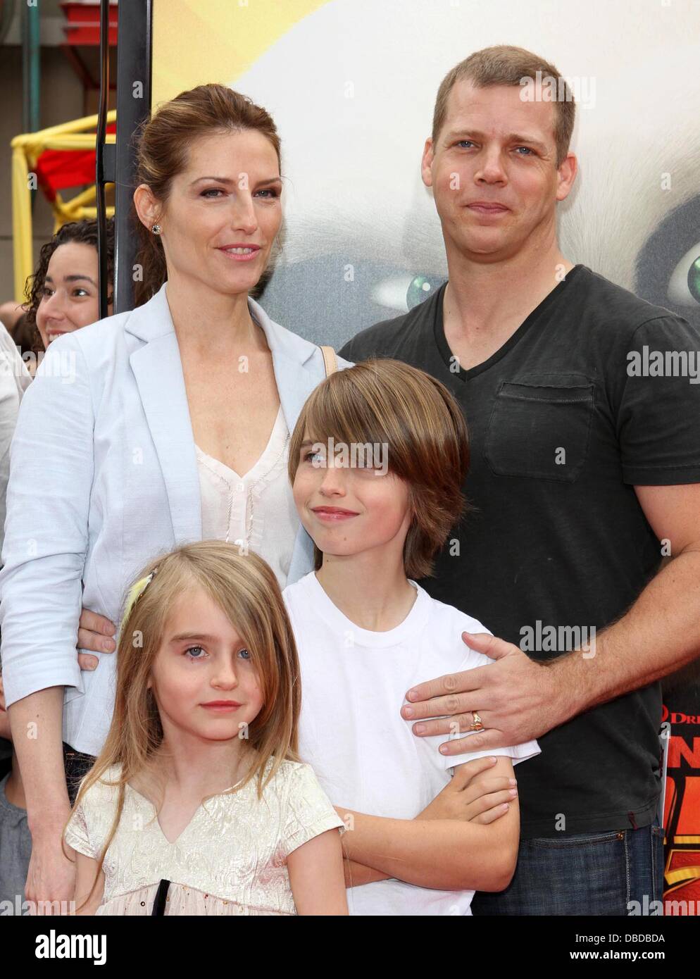 Tim Griffin and family Los Angeles premiere of 'Kung Fu Panda 2' held ...