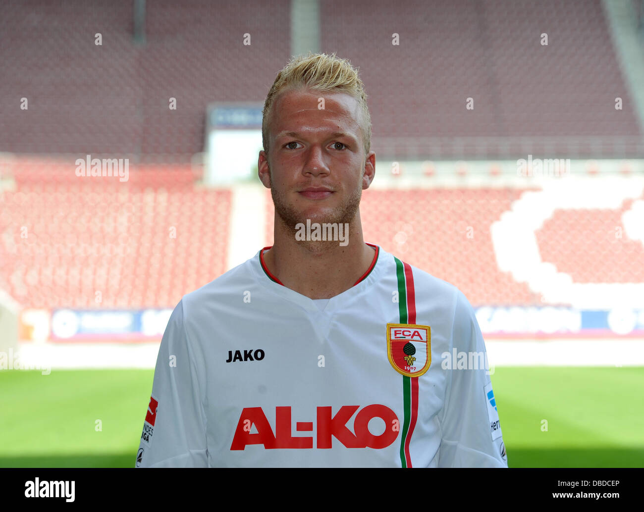 Soccer player Kevin Vogt of German Bundesliga club FC Augsburg at the ...
