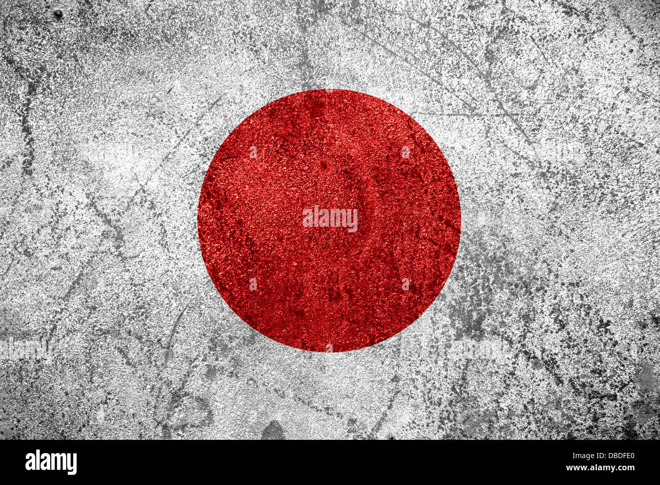 flag of Japan or Japanese banner on rough metal background Stock Photo ...