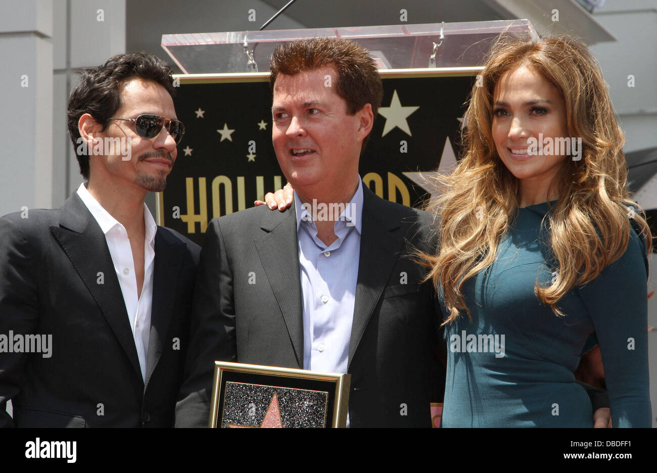 Marc Anthony, Simon Fuller and Jennifer Lopez Simon Fuller receives a ...
