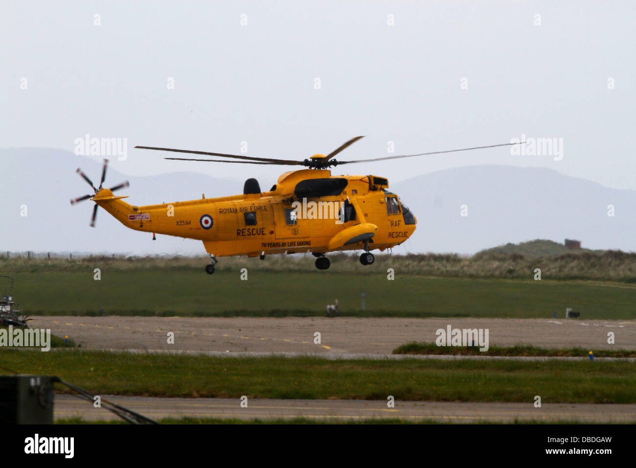 RAF Sea King helicopter at RAF Valley in Anglesey where William, Duke ...