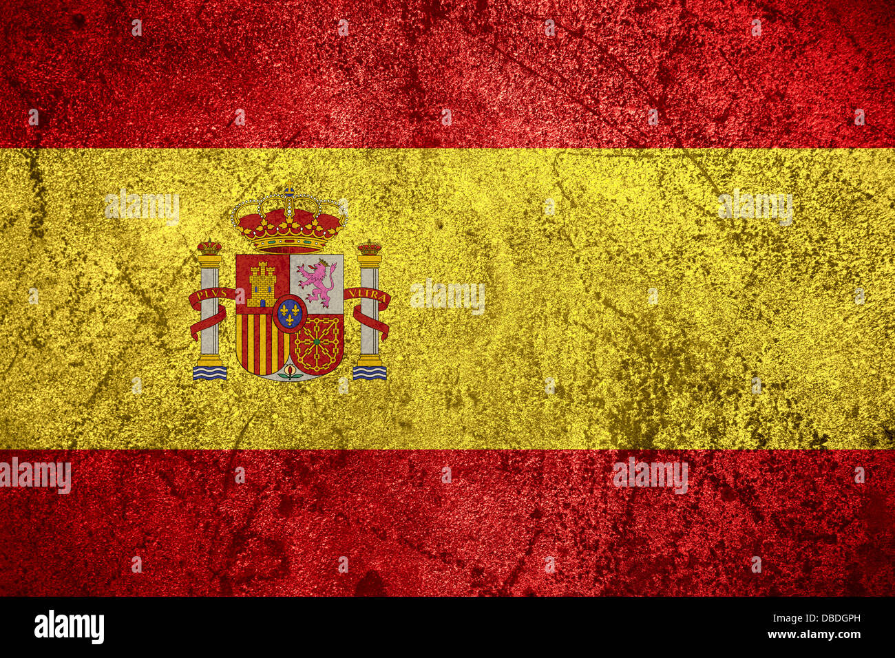 flag of Spain or Spanish banner on rough metal background Stock Photo ...