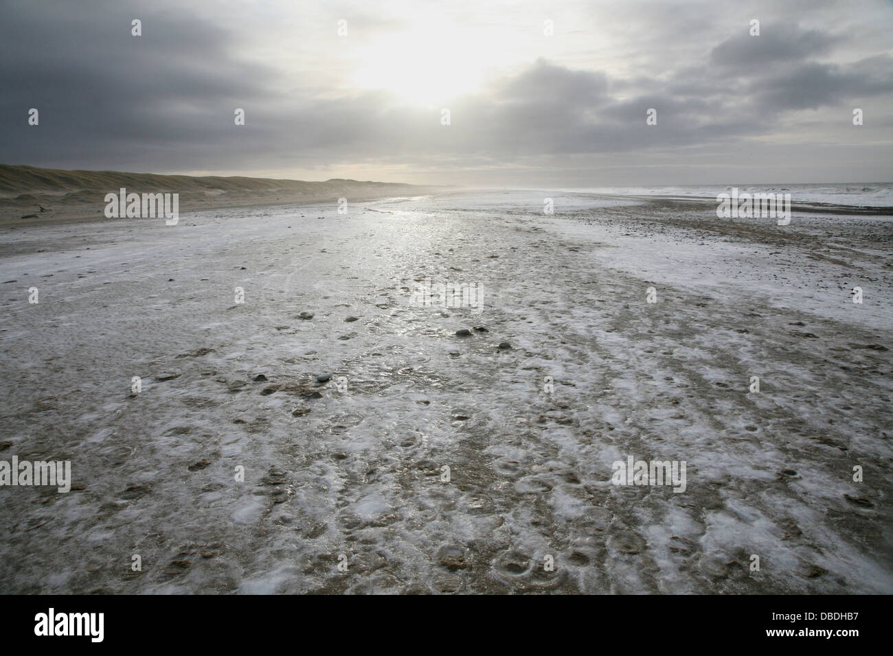 icy beach in Denmark Stock Photo - Alamy