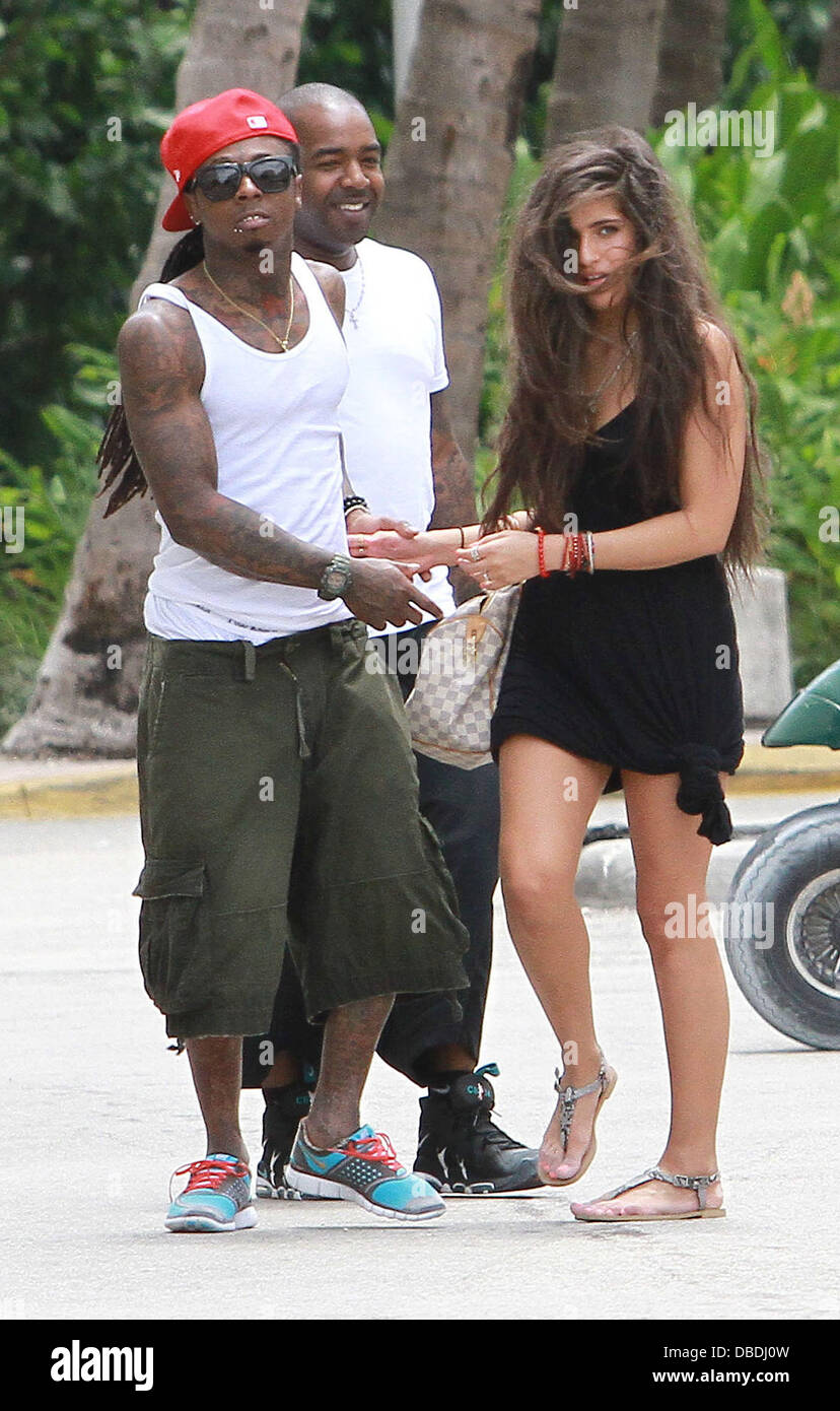 Lil Wayne out and about in Miami with his new girlfriend Miami, Florida ...