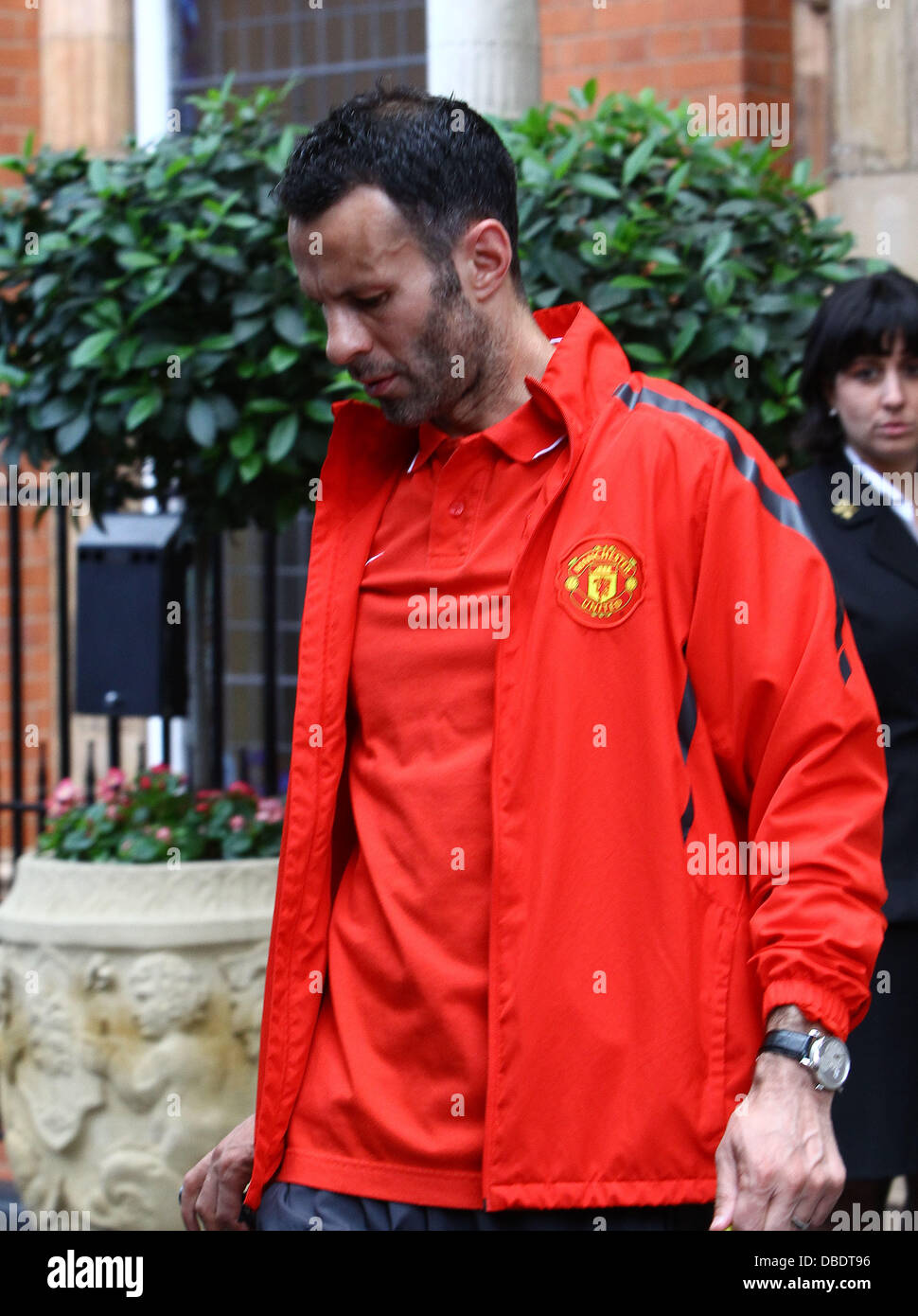 Ryan Giggs The Manchester United team and management leave their London ...