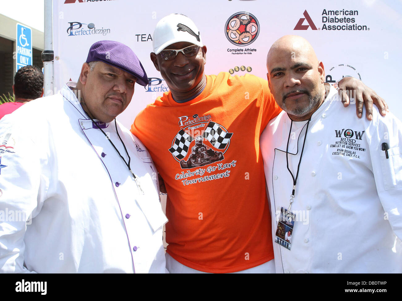 Chef Mouton, Erick Dickerson, Chef Ryan Douglas, at the Celebrity Go ...