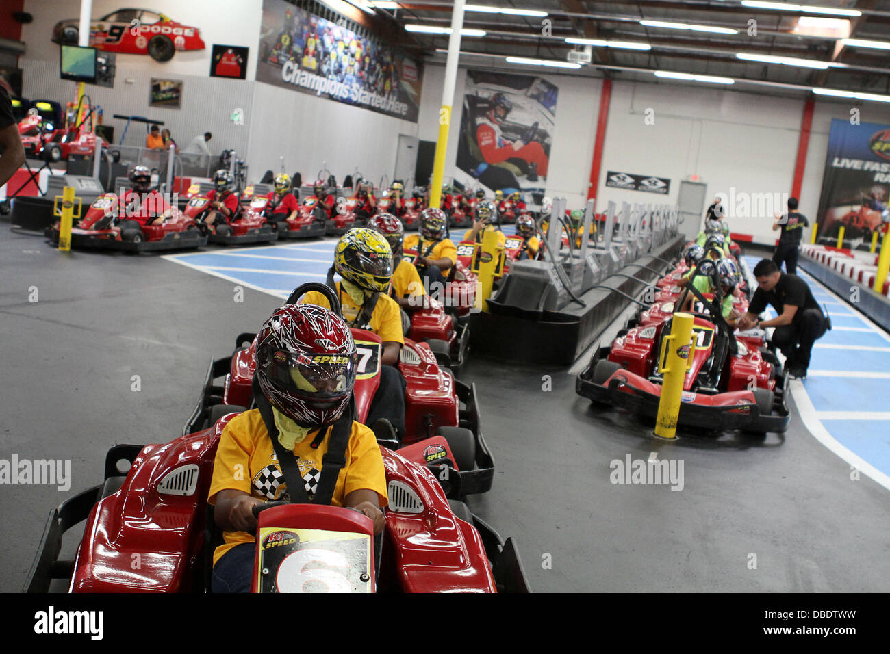 Indoor Atmosphere, at the Celebrity Go-Kart Tournament benefiting the ...