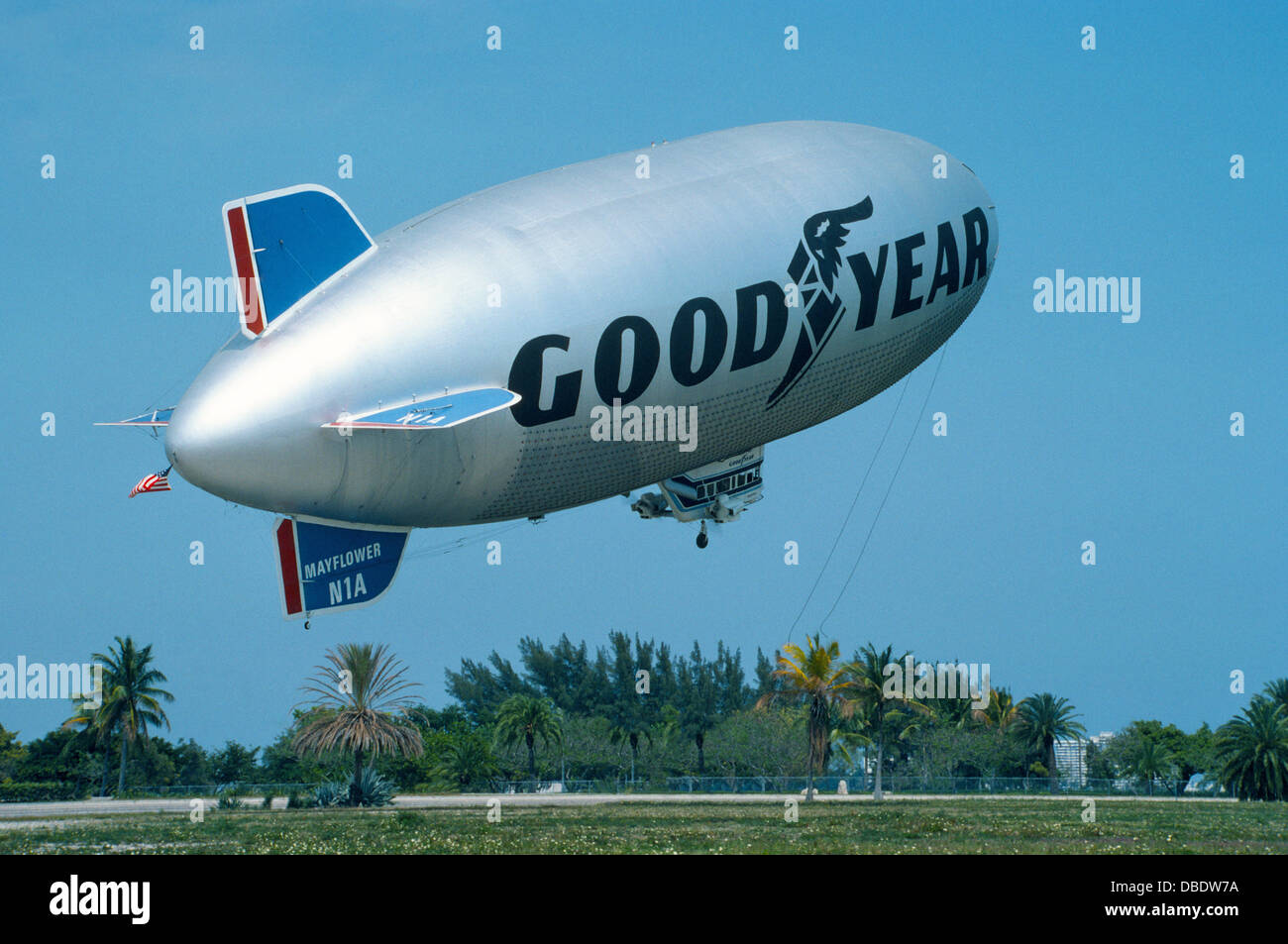 The Goodyear blimp "Mayflower" rises from its East Coast operations ...