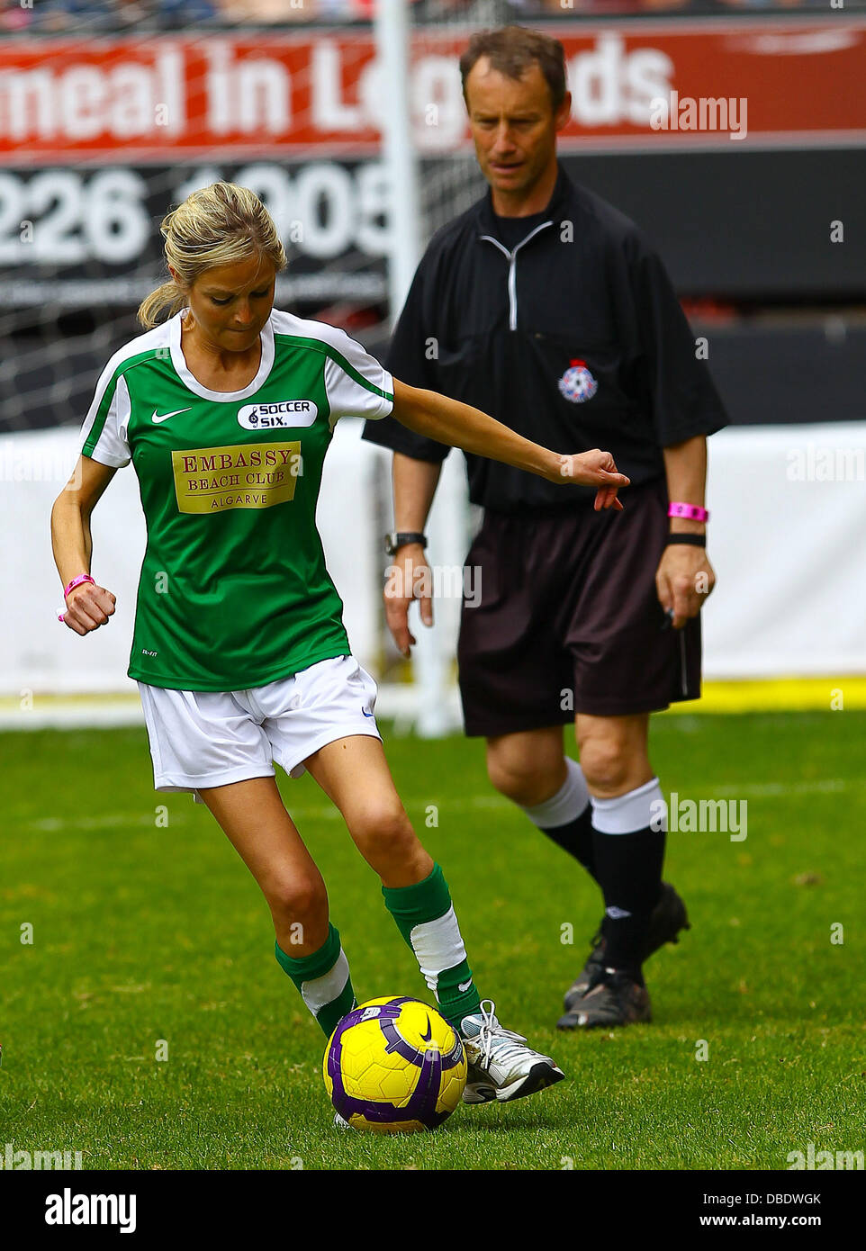 Nikki Grahame The Celebrity Soccer Six tournament held at The Valley ...