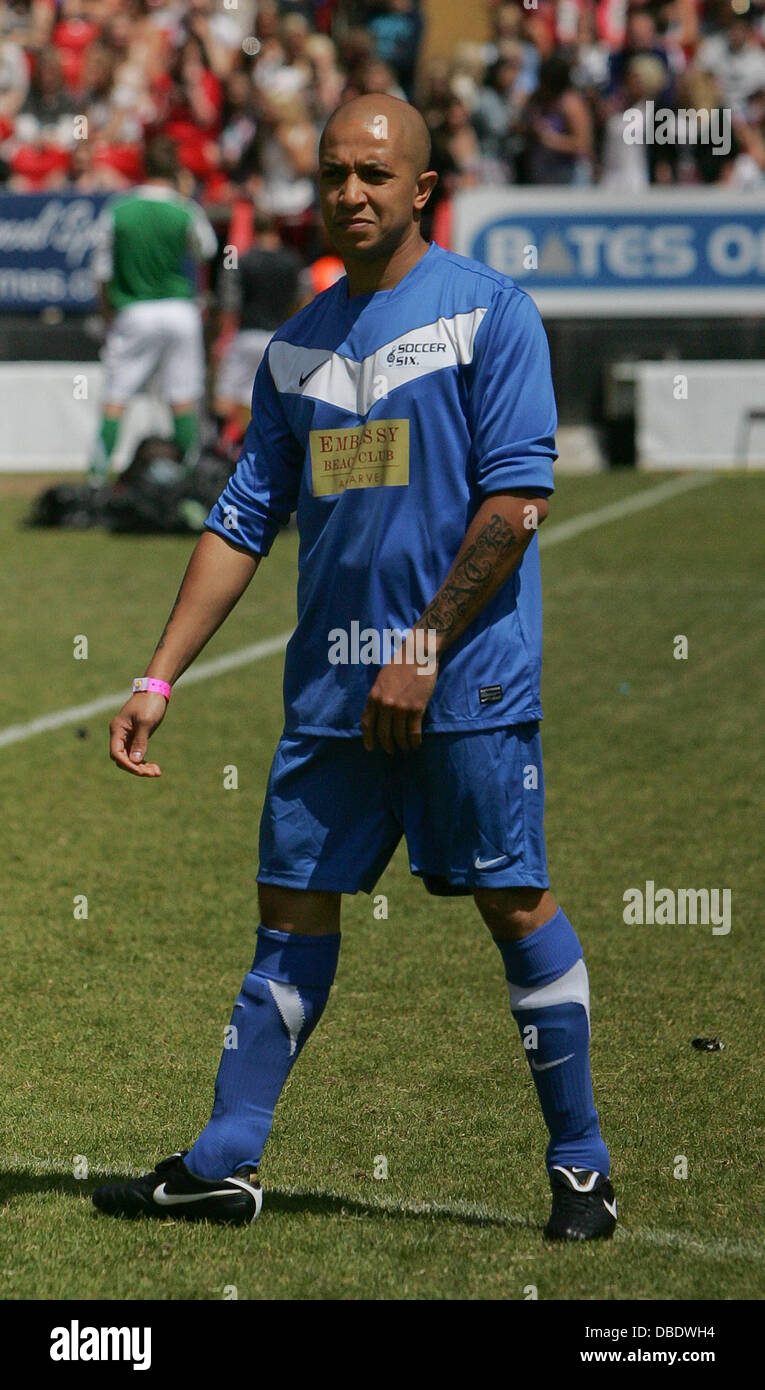 Jade Jones The Celebrity Soccer Six tournament held at The Valley, home ...