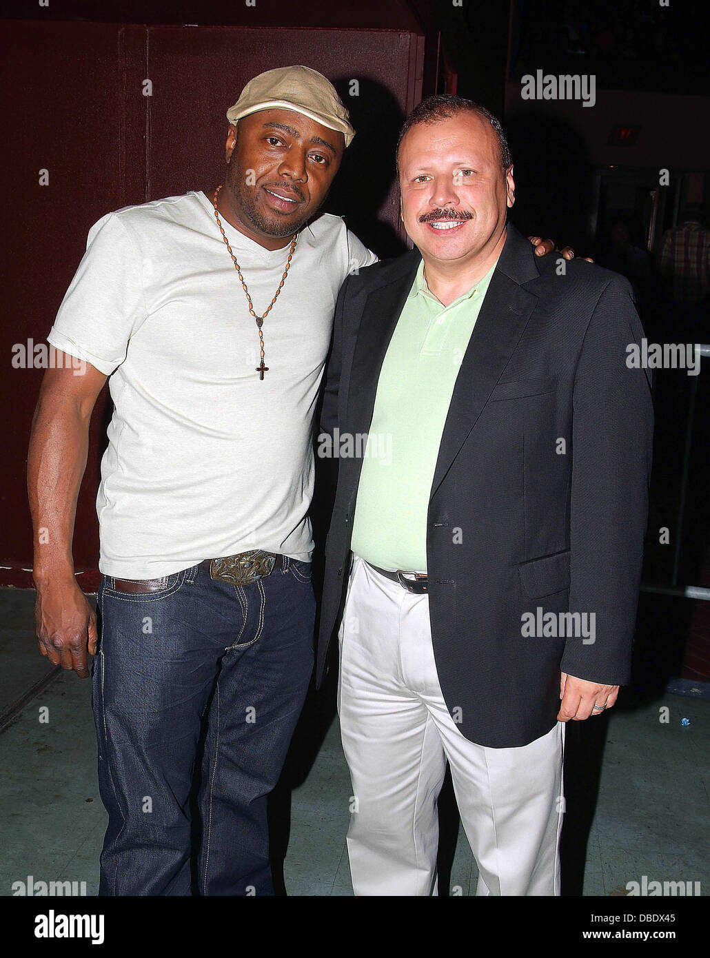 Actor/Comedian Donnel Rawlings and Lorenzo Muniz backstage at 4th Annual Memorial Weekend Comedy ...
