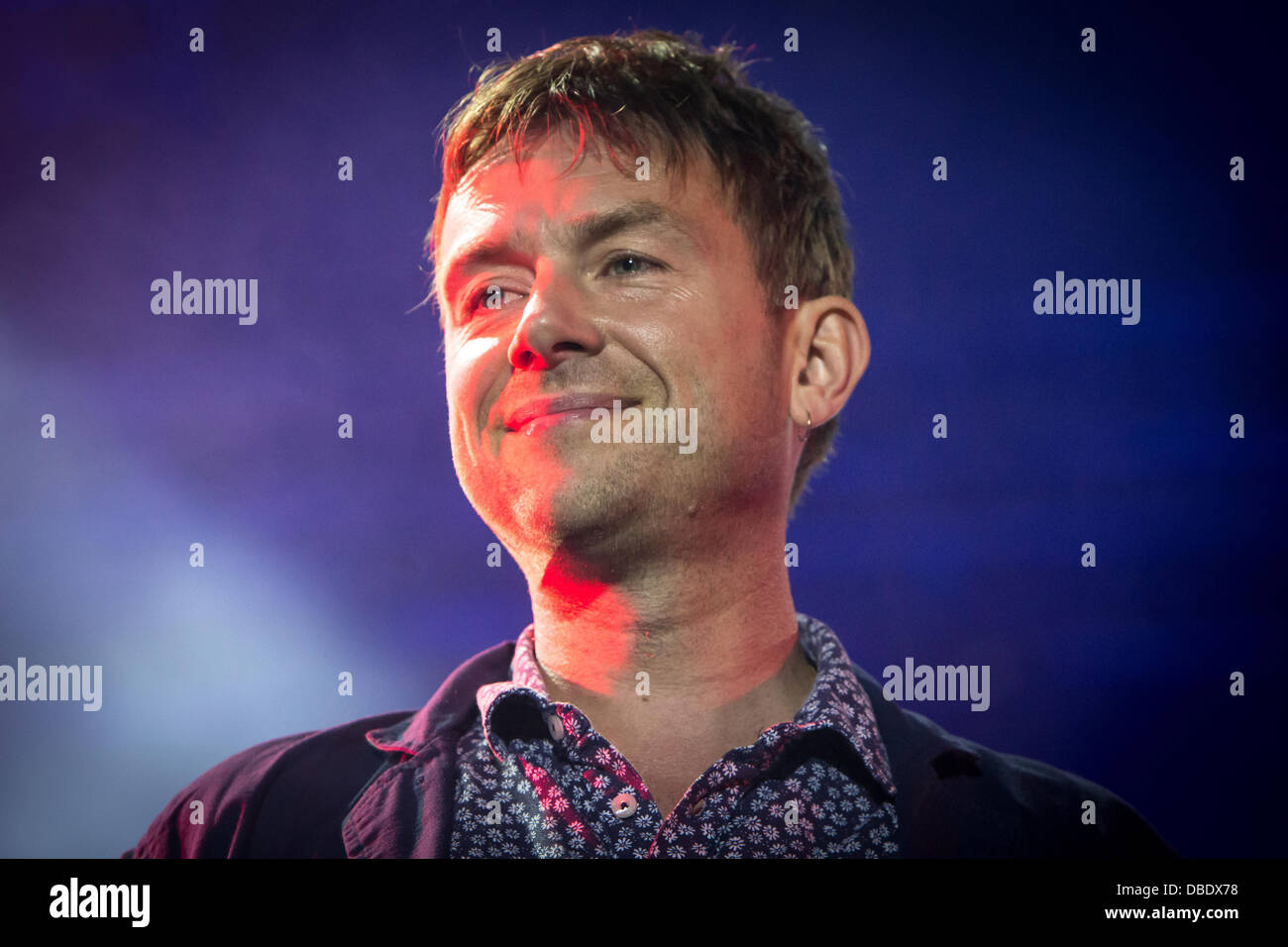 Milan Italy. 28th July 2013. The British rock band BLUR performs live ...