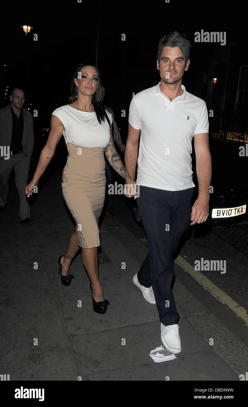 Jodie Marsh and Damion Merry out and about in Mayfair. London, England ...