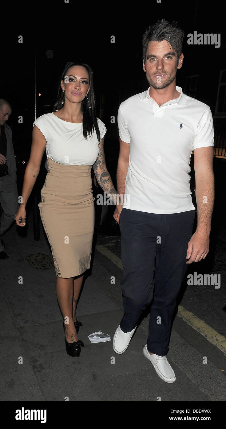 Jodie Marsh and Damion Merry out and about in Mayfair. London, England ...