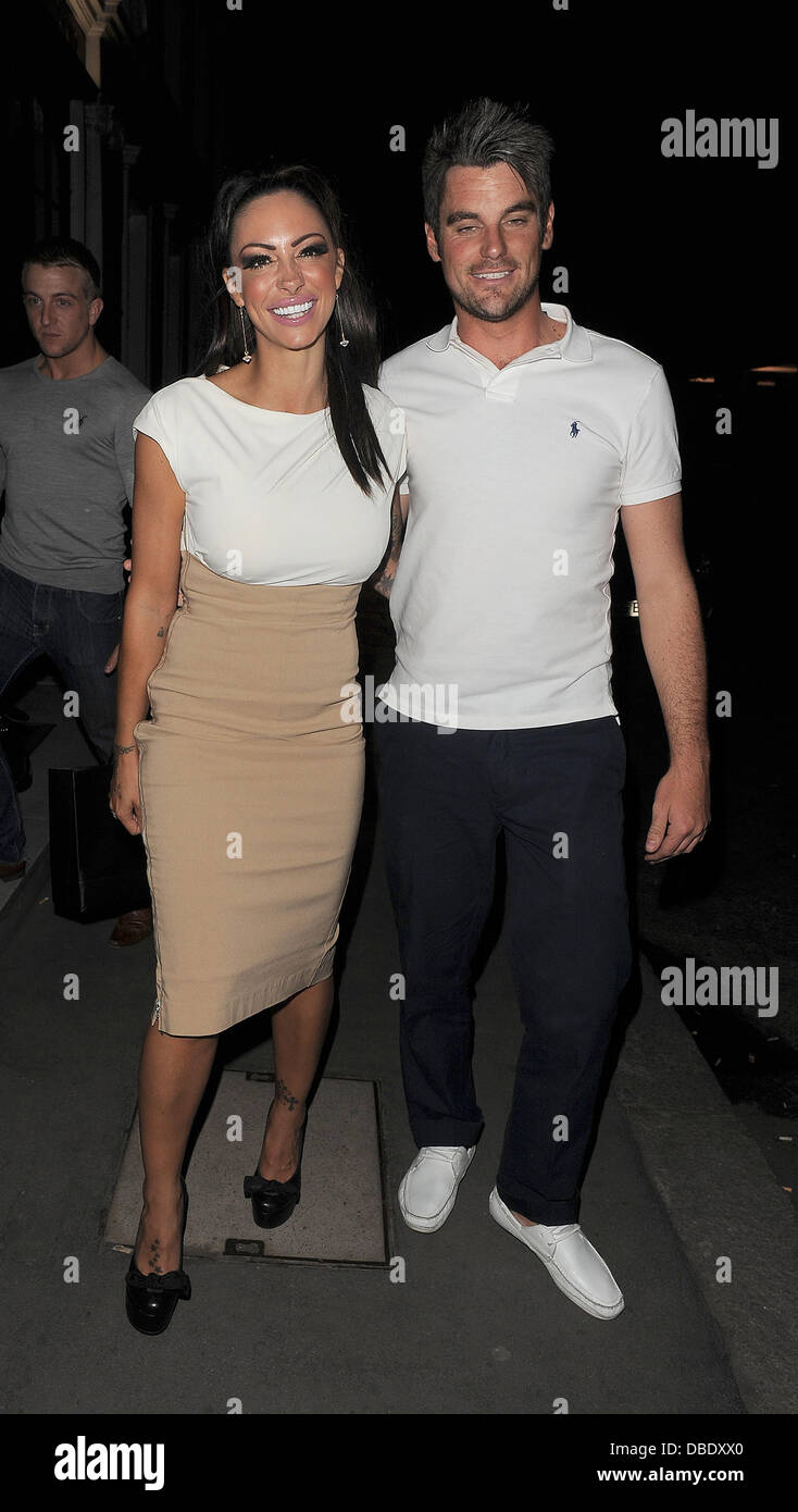 Jodie Marsh and Damion Merry out and about in Mayfair. London, England ...