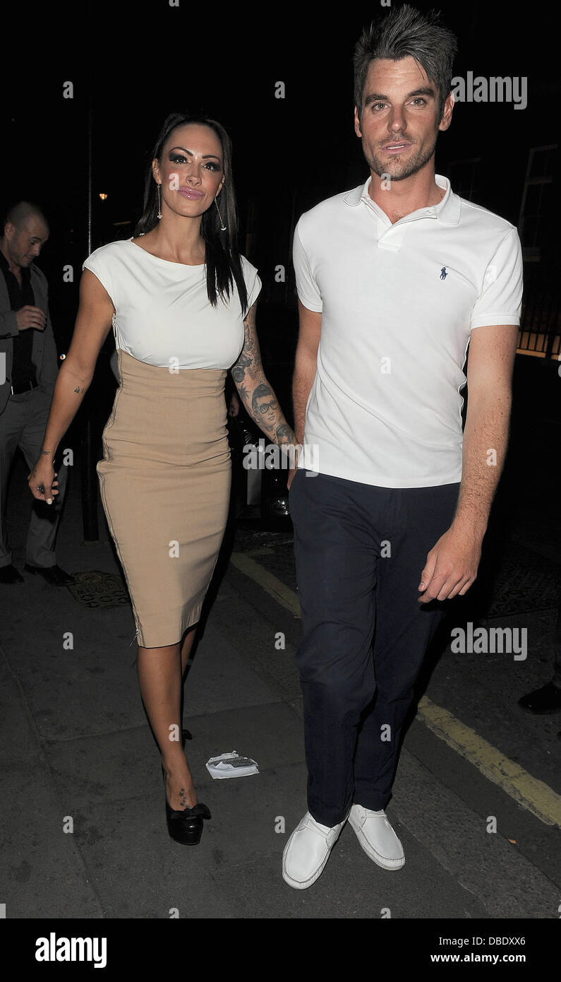 Jodie Marsh and Damion Merry out and about in Mayfair. London, England ...
