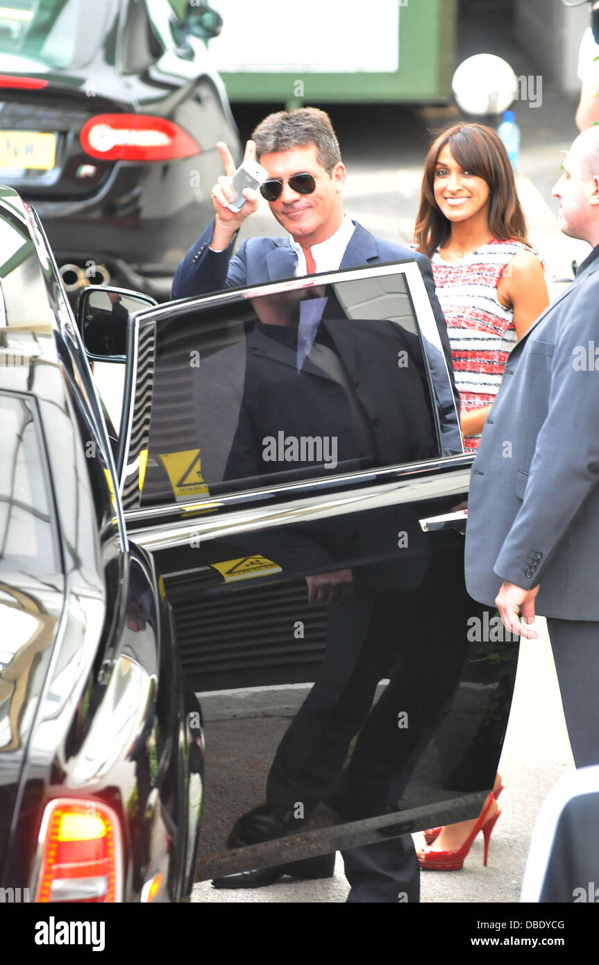 Simon Cowell and Jackie St Claire arriving at the studios for tonight's ...