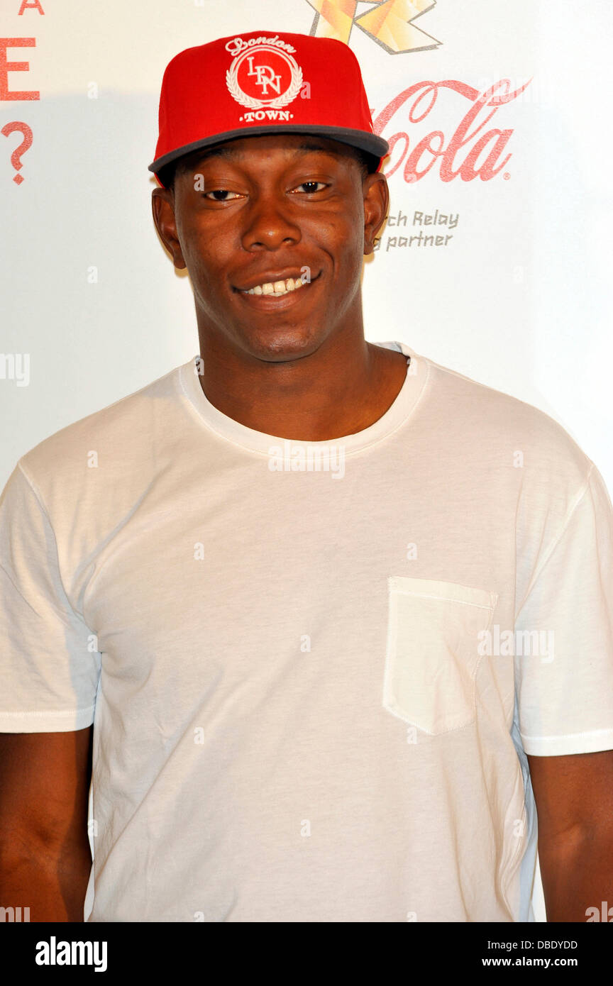 Dizzee Rascal at "Coca- Cola London 2012 Olympic Torch Relay" event at ...