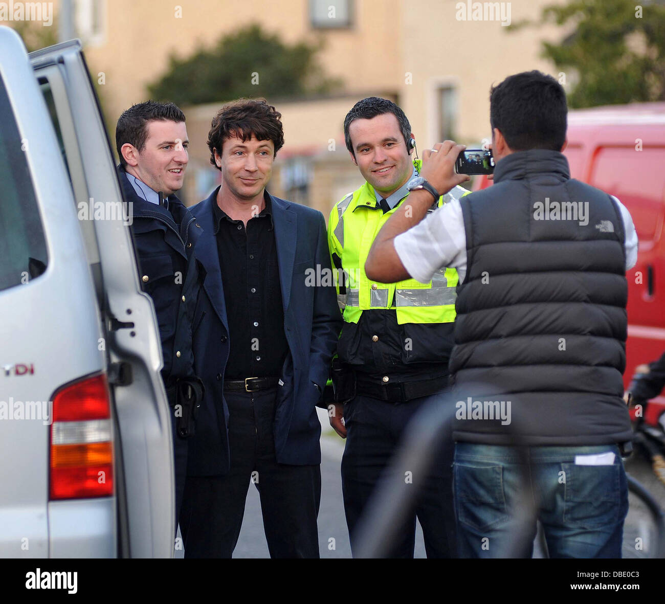 Aidan Gillen Buildings in south Dublin, Ireland are made to look like a ...