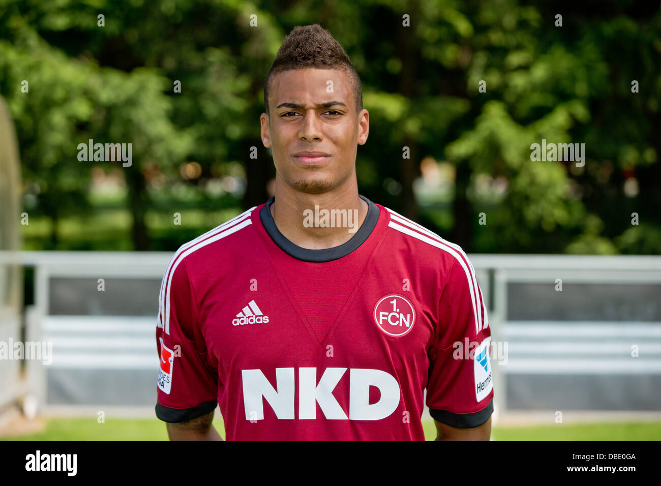 Player Martin Angha of German Bundesliga club 1. FC Nurnberg during the ...