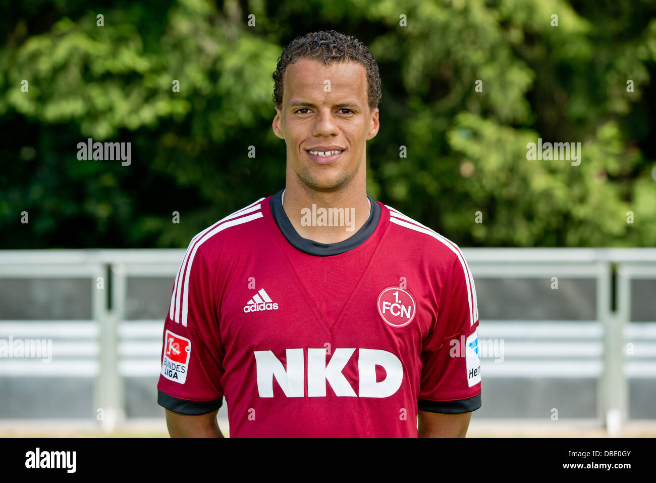 Player Timothy Chandler of German Bundesliga club 1. FC Nurnberg during ...