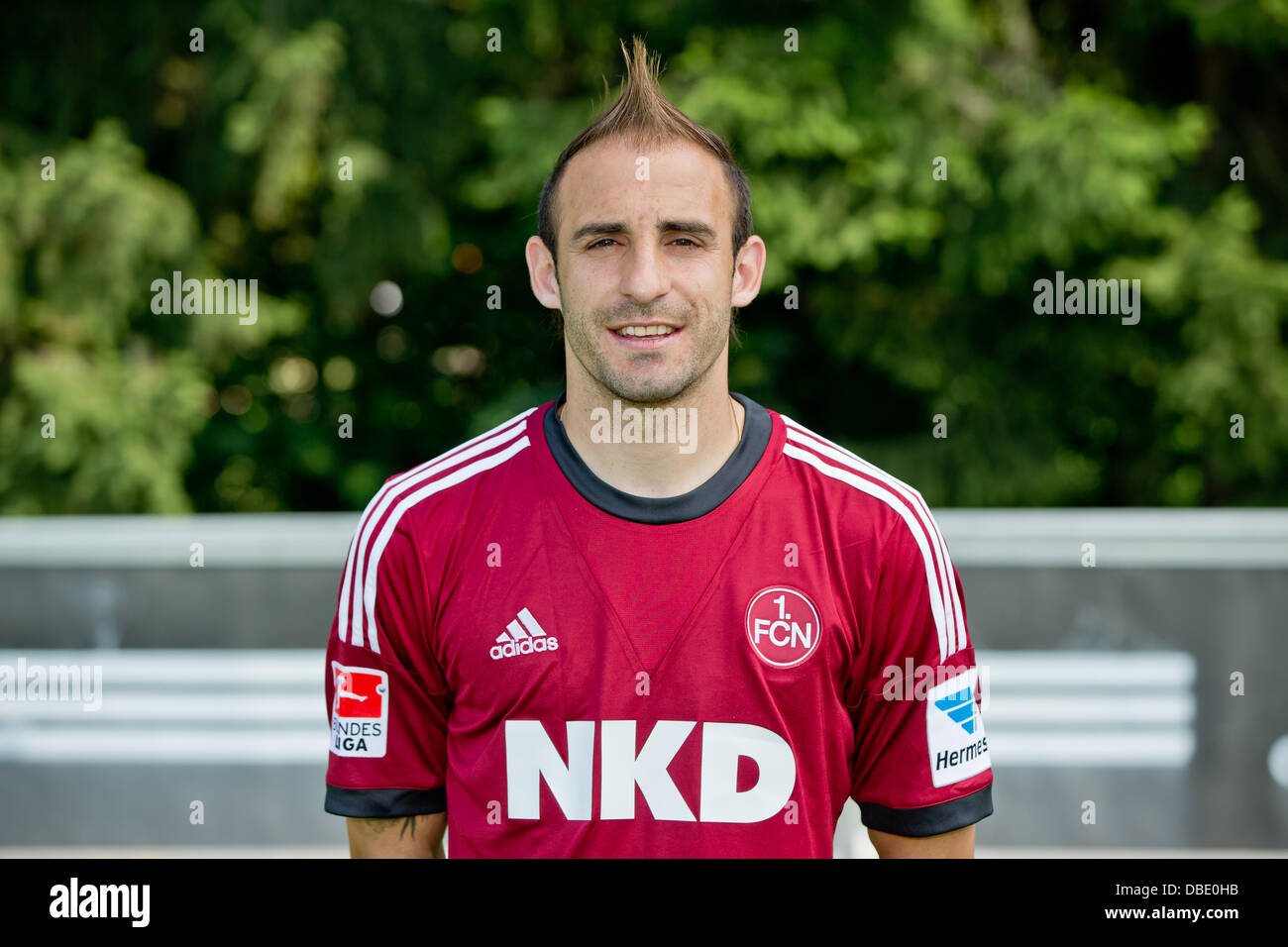 Player Javier Pinola of German Bundesliga club 1. FC Nurnberg during ...