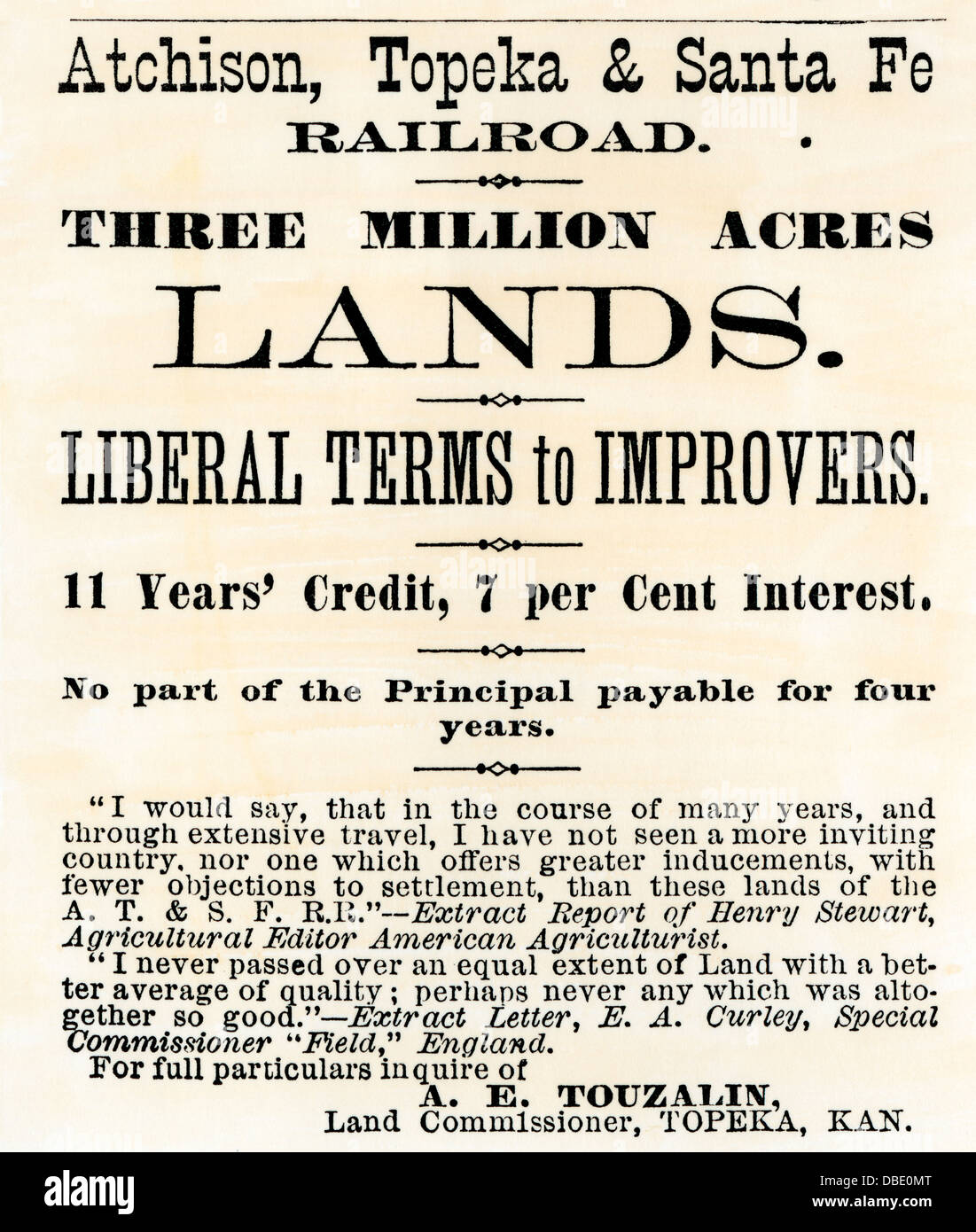 Land advertisement 1800s hi-res stock photography and images - Alamy