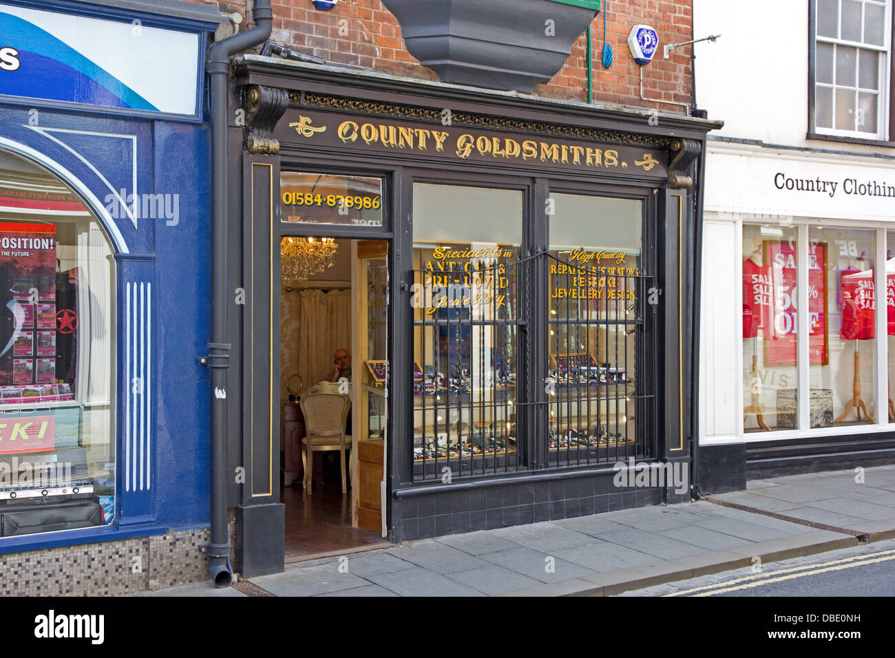 County Goldsmiths shop, Ludlow Stock Photo - Alamy