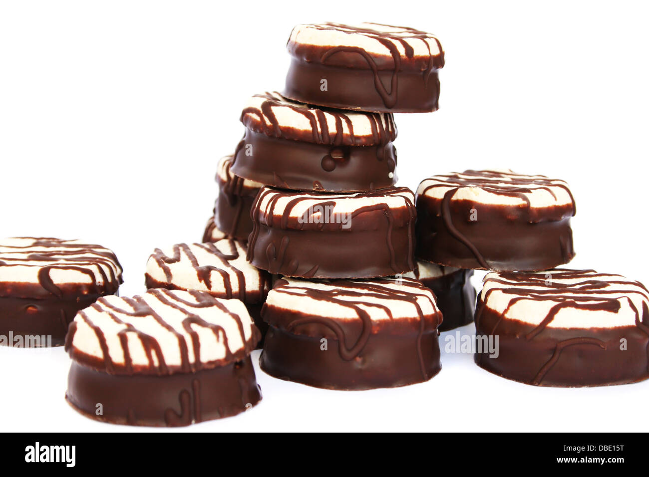 Chocolate souffle isolated on white background Stock Photo - Alamy