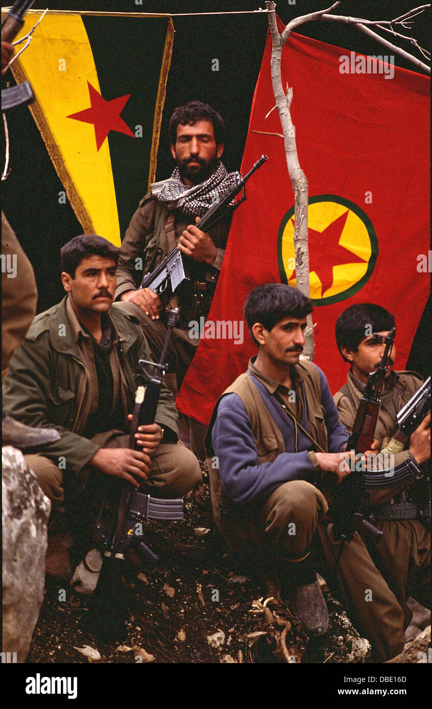 March 1994. south-east Turkey. Fighters of the Kurdistan Workers' Party ...