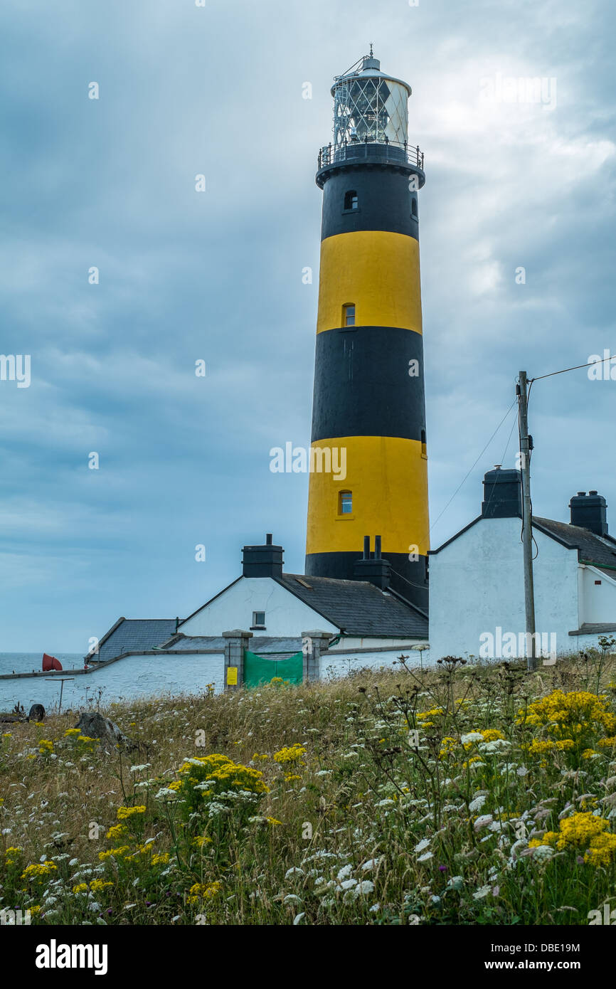 St John's Point Lighthouse in County Down Northern Ireland shown ...