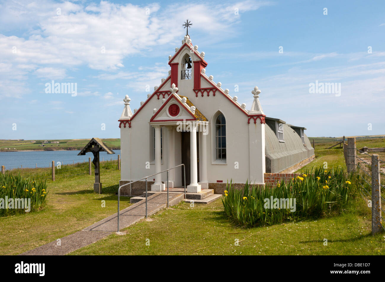 The chapel on Lamb Holm built from two Nissen huts by Italian prisoners ...