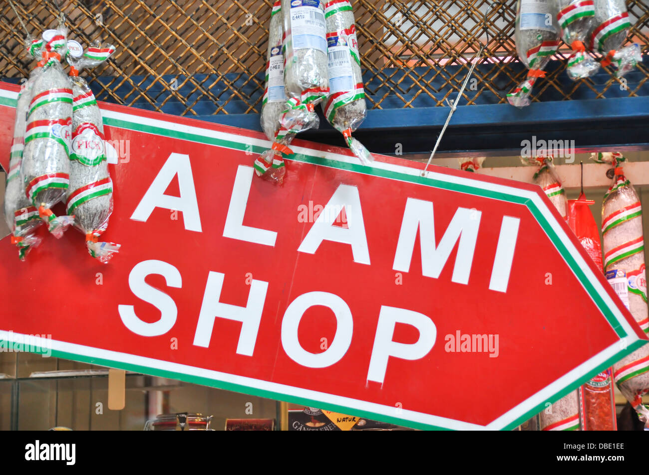 Salami Shop Photographed in Budapest, Hungary Stock Photo - Alamy