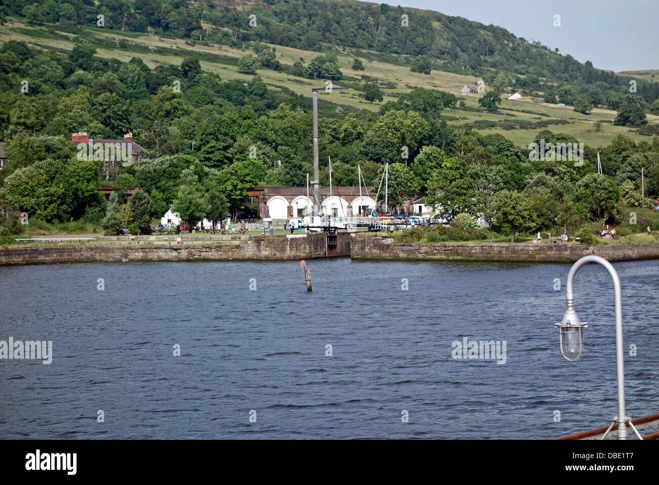 Entrance lock to Forth and Clyde Canal at Bowling in West ...