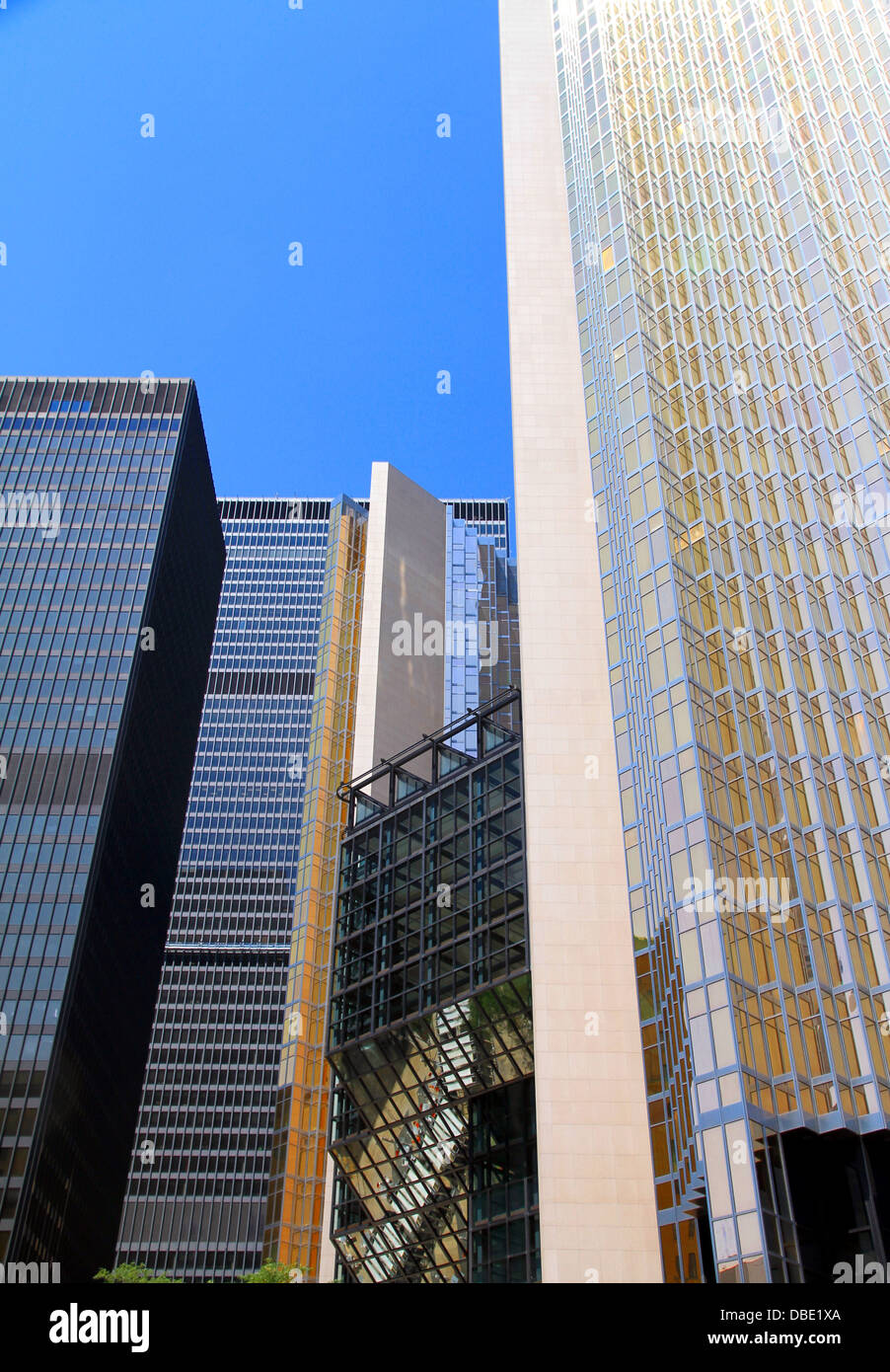 Modern office buildings on July 2013 in Downtown Toronto, Canada Stock ...