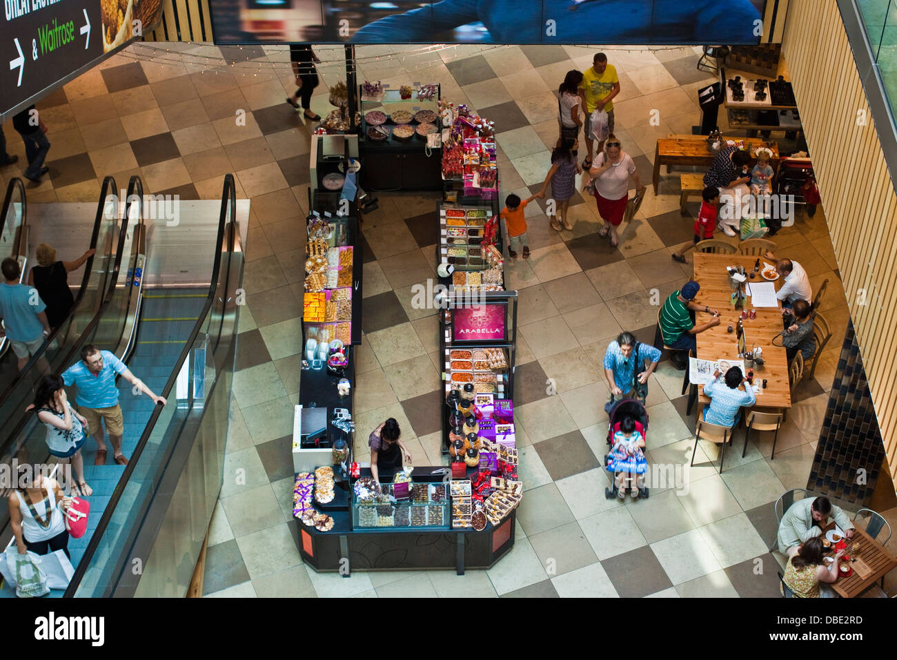 Inside the Westfield shopping cenre, Stratford London Stock Photo - Alamy