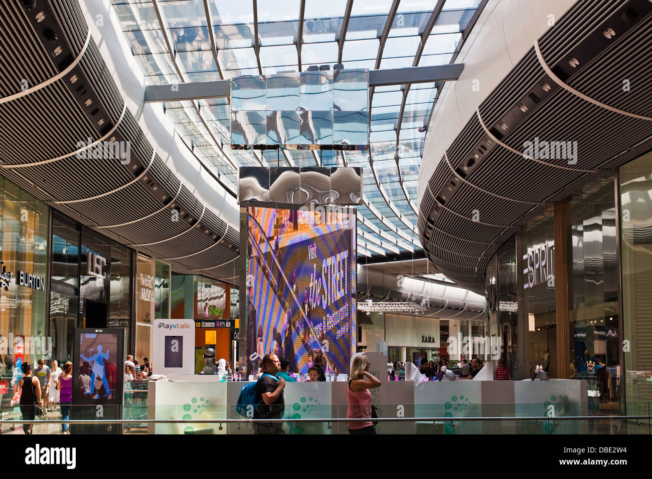 Inside the Westfield shopping cenre, Stratford London Stock Photo - Alamy