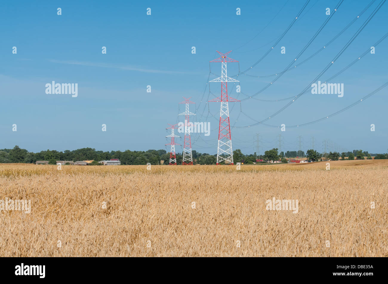 Pylon and transmission power line Stock Photo - Alamy