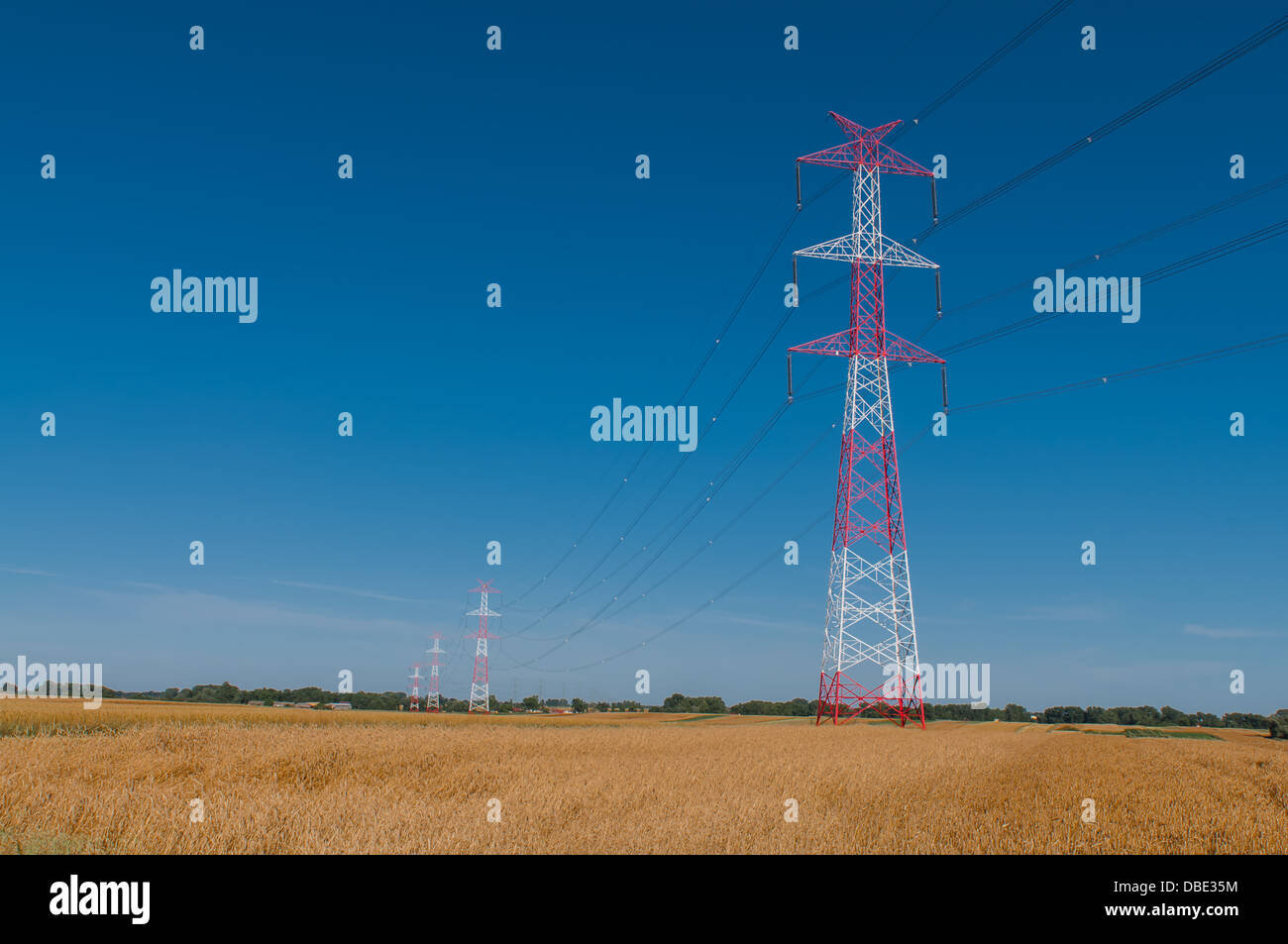 Pylon and transmission power line Stock Photo - Alamy