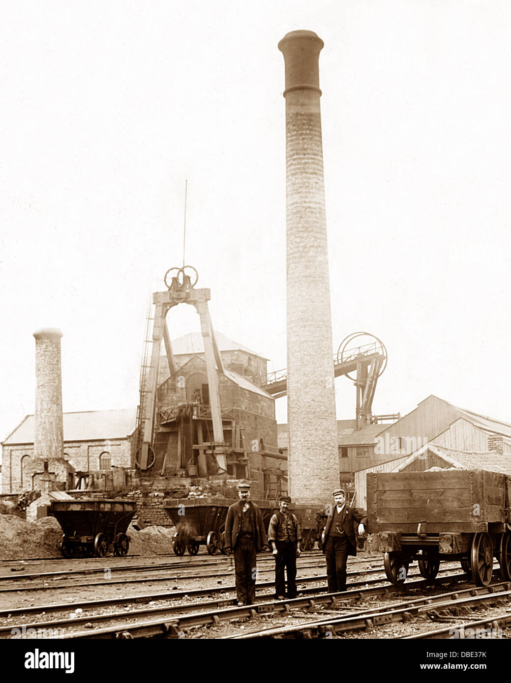 Backworth Colliery early 1900s Stock Photo - Alamy