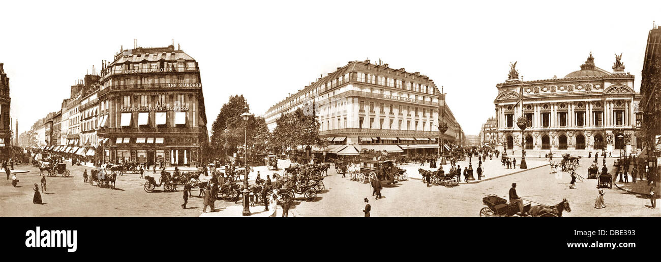 Panorama of Paris Victorian period Stock Photo - Alamy
