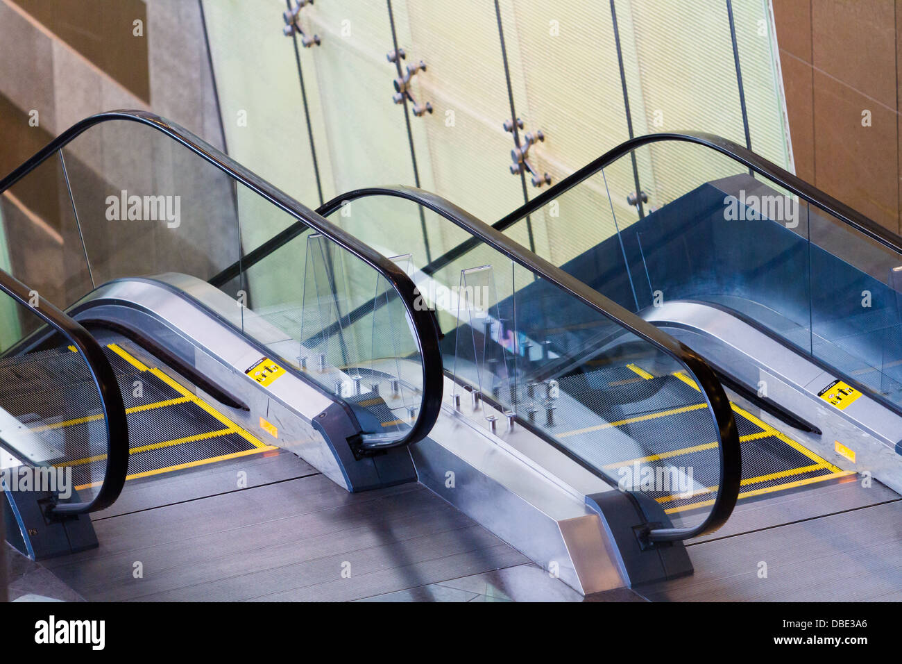 Escalator in modern building Stock Photo - Alamy