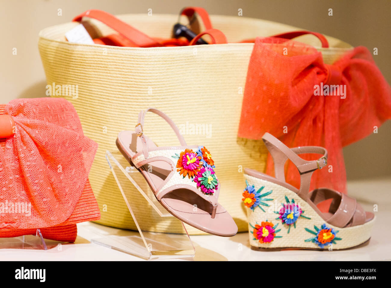 Designer clothing on display at the womens store Stock Photo - Alamy