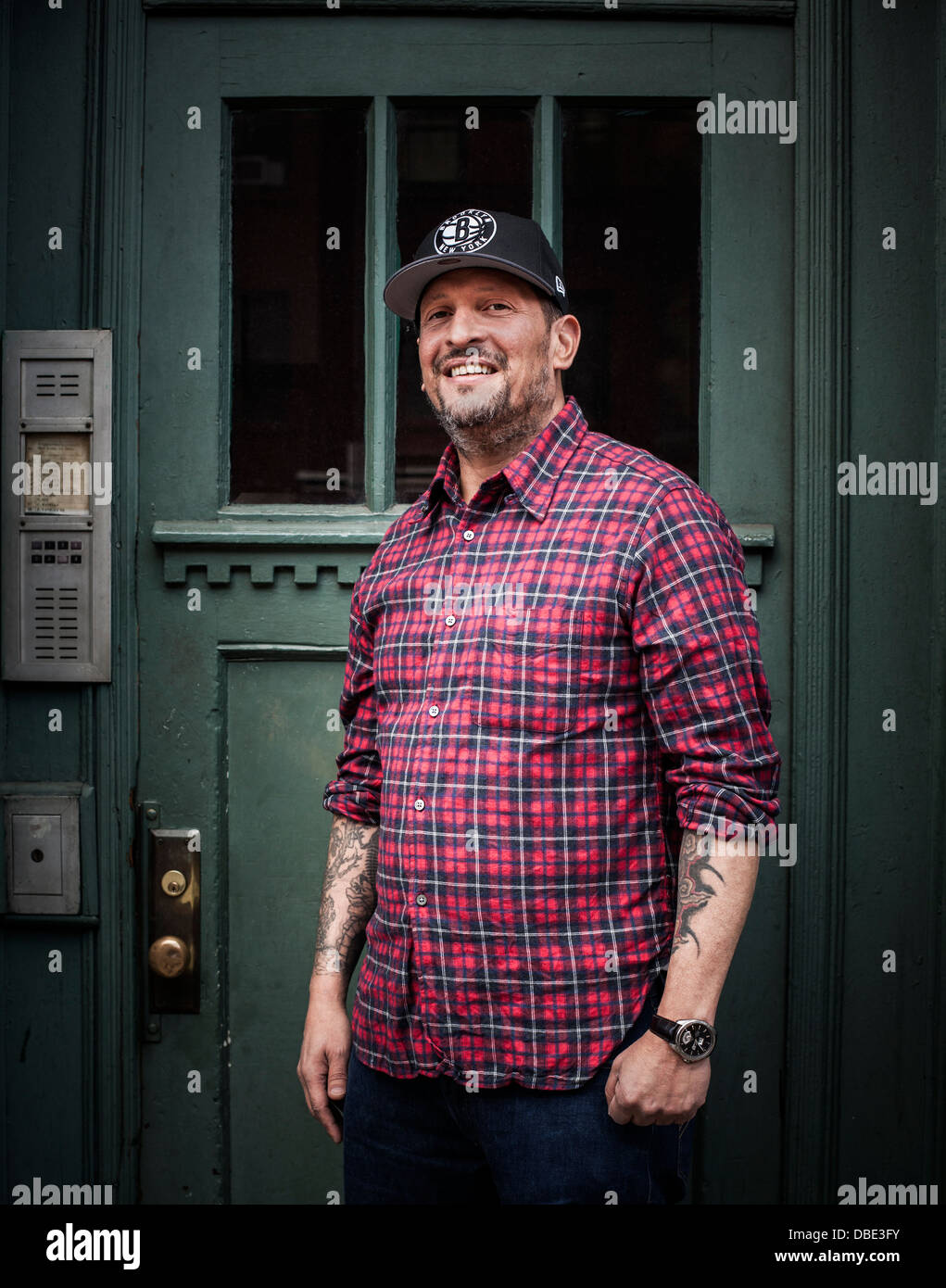 Chef in East Village neighborhood of Manhattan, New York, NY Stock ...