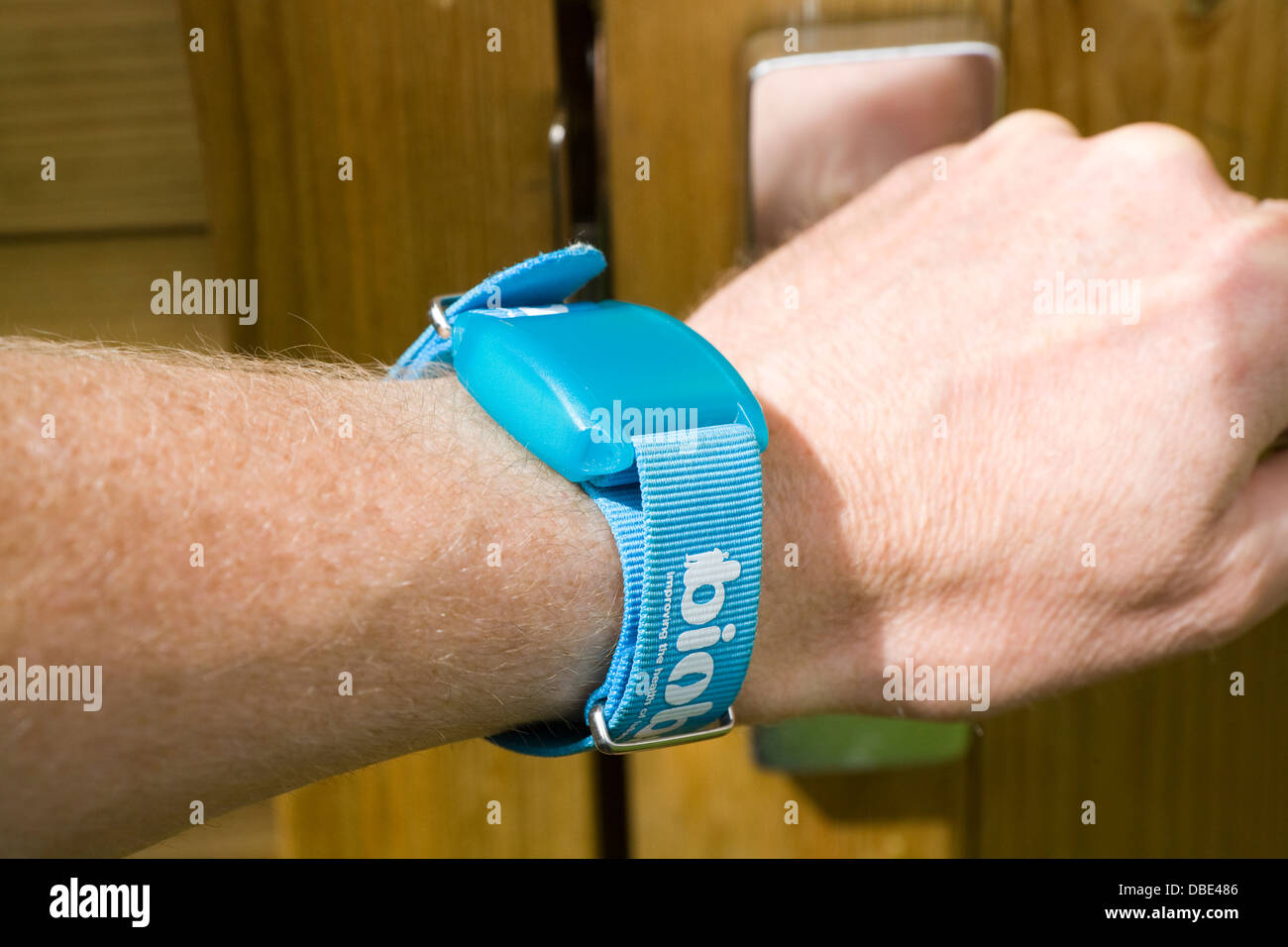 An Activity Monitor being worn on the wrist of person carrying out an ...